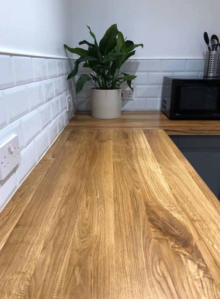 Customize Oak Wood Countertop Singapore - Hessen Woodcraft