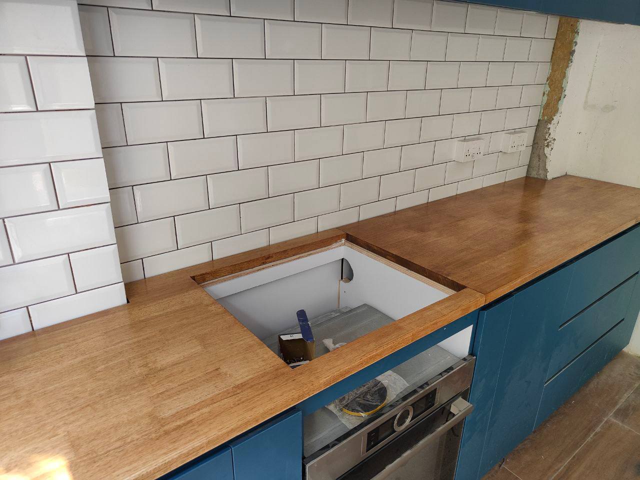 Customize Rubber Wood Countertop Singapore - Hessen Woodcraft